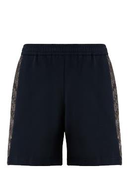 MISSONI Cotton Fleece Shorts with Zigzag Insert